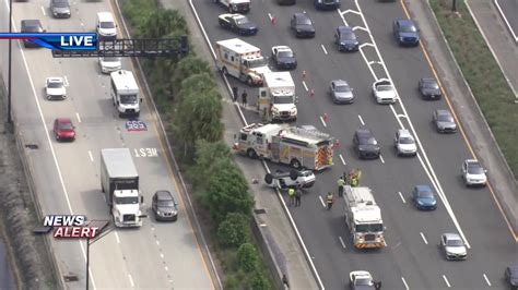 3 Hospitalized In Rollover Crash On I 595 In Davie Wsvn 7news Miami