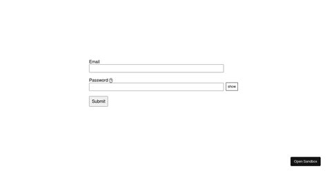 Login Form In React Js Codesandbox