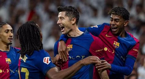 El Clasico Lewandowski Double Enables Barcelona Thrash Rivals Real