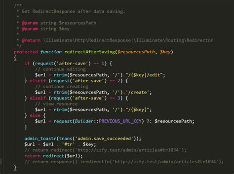 laravel admin 表单提交以后页面跳转问题 laravel laravel china 社区