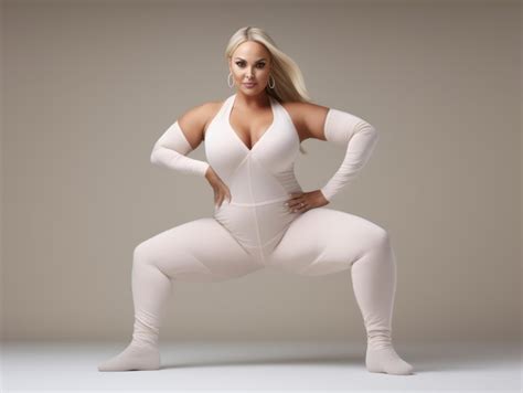 Premium Ai Image Plus Size Woman In Emotional Dynamic Pose