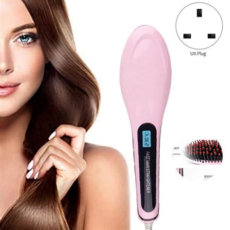 1 Piece Fast Hair Straightener Heating Straight Hair Brush Hair Flat