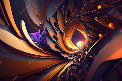 Premium Ai Image Abstract Geometric Shape Background With Curve Lines Design Generative Ai