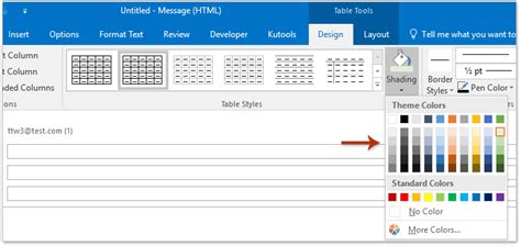 How To Insert Background Color Into An Outlook Signature
