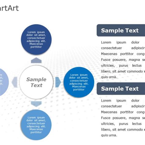 Smartart Matrix Circles 4 Steps