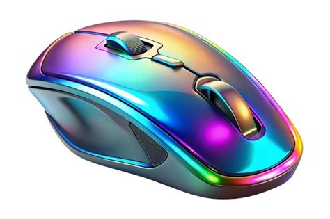 3d Holographic Gaming Mouse With Floating Control Settings And Copy Space Concept As A Gaming