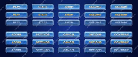 게임 중세 버튼 스프라이트 애니메이션 벡터 세트 무료 벡터 게임 중세 버튼 스프라이트 애니메이션 벡터 세트 무료 벡터