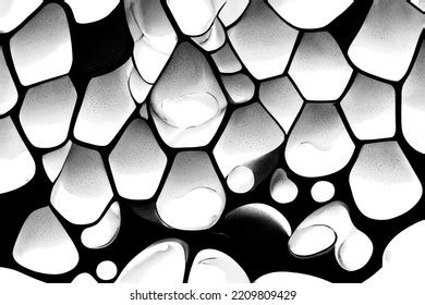 Parametric Honeycomb Pattern Irregular Black White Stock Illustration