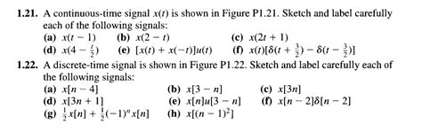 Solved 121 A Continuous Time Signal Xt Is Shown In