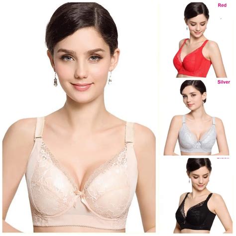 Plus Size Full Coverage Push Up Bra Sexy Lace Bra Cotton Intimate