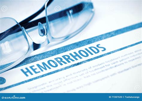 Diagnosis Hemorrhoids Medical Concept 3d Illustration Stock