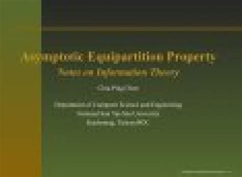 aep and entropy rate