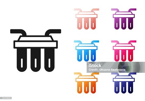 Icône De Filtre À Eau Noire Isolée Sur Fond Blanc Système De Filtration