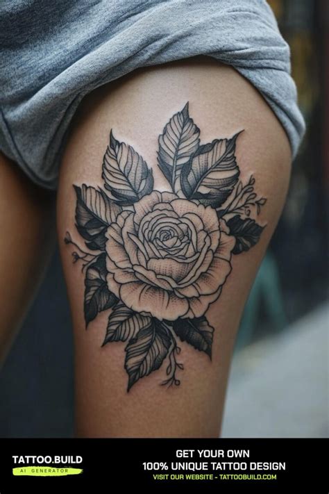 30 Rose Tattoo Designs For Thigh Stunning Designs And Ideas
