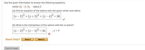 Solved Jse The Given Information To Answer The Following
