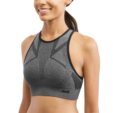 Avia - Women's Active Low Imact High Neck Seamless Sports Bra - Walmart ...