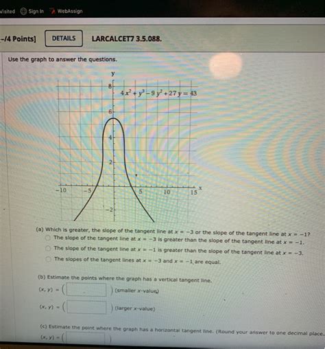 Solved Visited Sign In WebAssign Points DETAILS Chegg