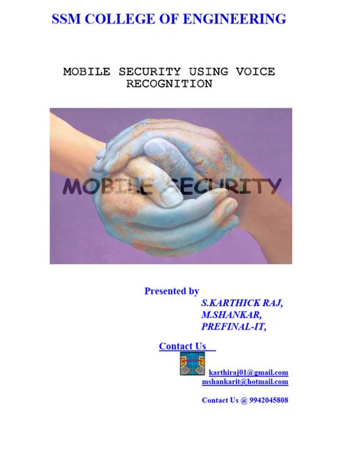 cell phone security 3 9 07 pdf biometrics computer science