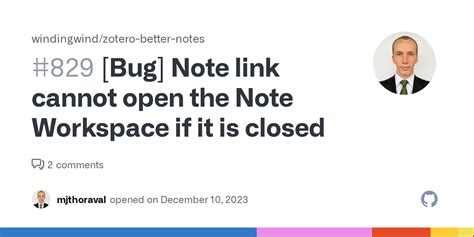 Bug Note Link Cannot Open The Note Workspace If It Is Closed · Issue