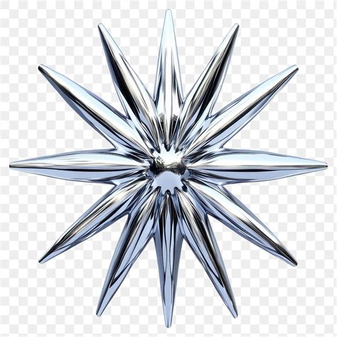 Png Symmetrical Chrome Starburst Metallic Free Png Rawpixel