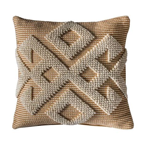 Natural Textured Boho Cushion By The Den And Now