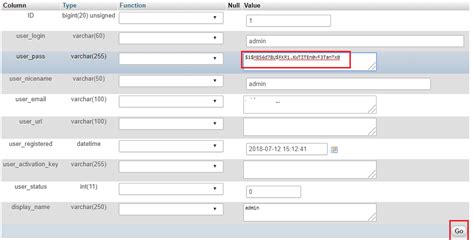 Lesson Bis Reset Or Change The Wordpress Admin User And Password Forgotten With Phpmyadmin
