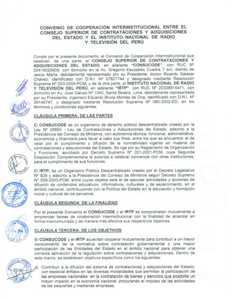 Convenio De CooperaciÓn Interinstitucional