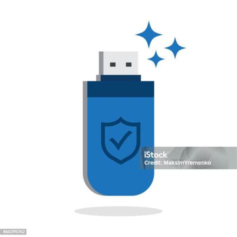 Usb 플래시 드라이브를 막다 데이터 보호 디스크에 대한 스톡 벡터 아트 및 기타 이미지 디스크 열쇠 Usb 케이블