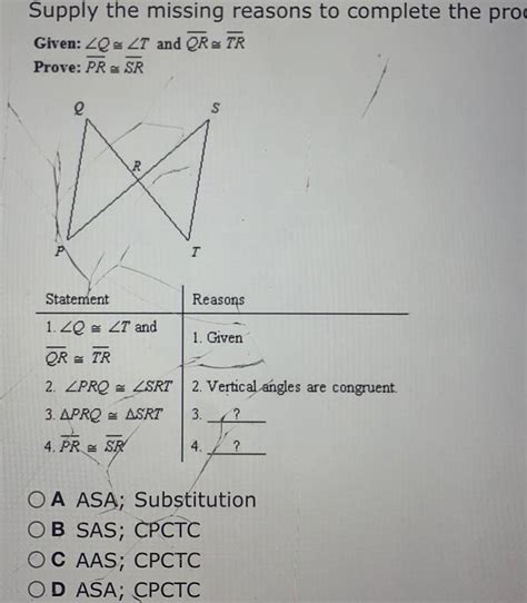Answered Supply The Missing Reasons To Complete The Proc Given Zqzt Kunduz