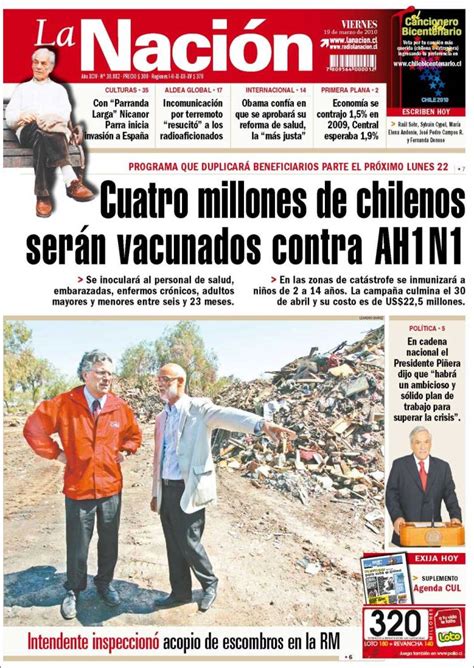 Periódico La Nación Chile Periódicos de Chile Edición de viernes de marzo de