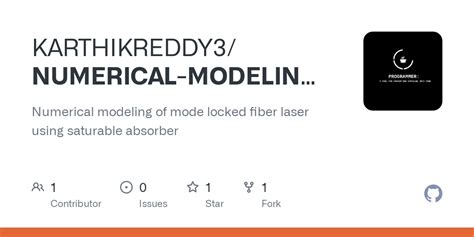 Numerical Modeling Of Mode Locked Fiber Laserreadmemd At Main · Karthikreddy3numerical