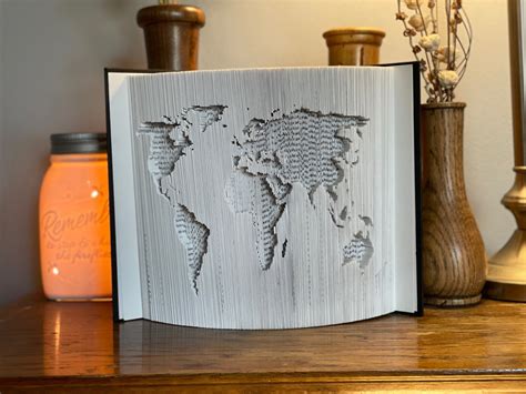 World Map Folding Pattern Instructions Etsy