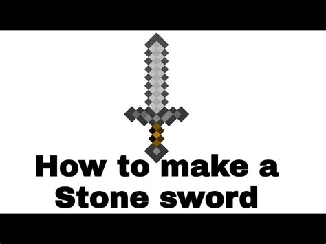 How To Craft A Stone Sword In Minecraft On This Very Spot