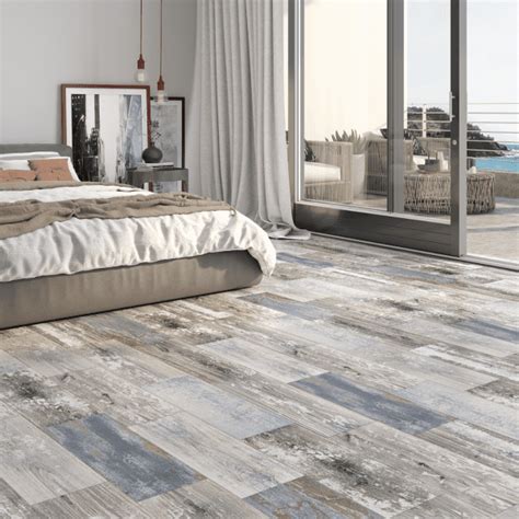 Cerámica Fresno Gris 19x57 Imitación Madera Mate