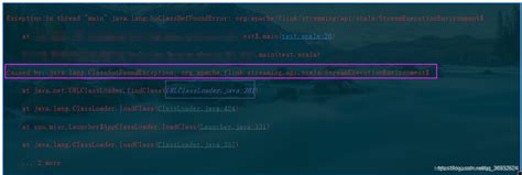 java lang classnotfoundexception org apache flink streaming api scala