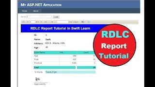 How To Create Rdlc Report Using Asp Net Mvc Part