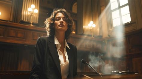 A Female Prosecutor Successfully Presents Her Case And Gives An