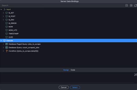 Adding A Server Binding To A Server Connect Server Data Bindings Opens