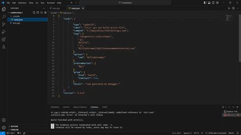 Error The Prelaunchtask Ccgccexe Build Active File Terminated