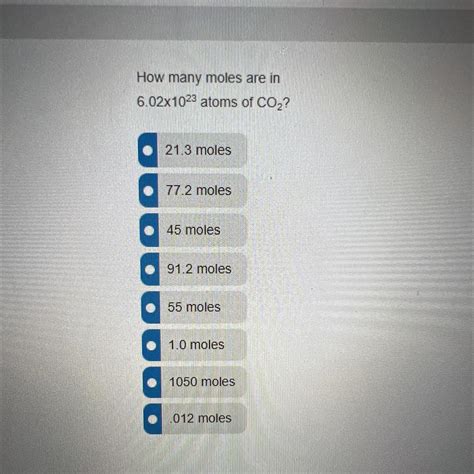 How Many Moles Are In X Atoms Of Co Moles Moles
