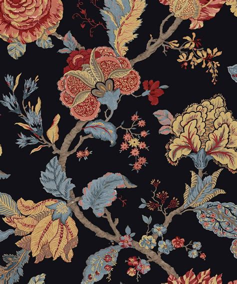 Seabrook Designs Lana Jacobean Prepasted Wallpaper 205 In W X 33 Ft L