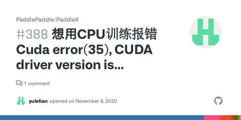 Cpu Cuda Error Cuda Driver Version Is Insufficient For Cuda
