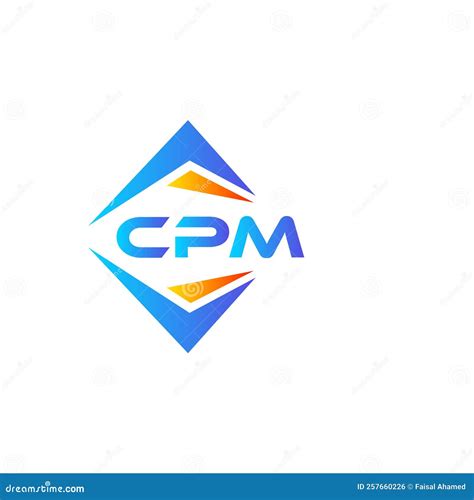 Cpm Abstract Technology Logo Design On White Background Cpm Creative