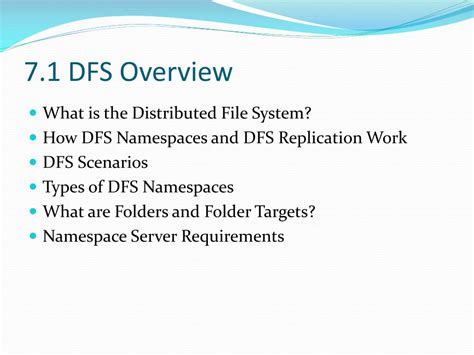 Ppt Chapter 7 Configuring And Managing Distributed File System