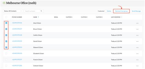 adding and removing contacts from groups 2degrees