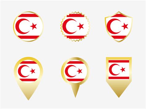 Vector Flag Set Of Northern Cyprus 22805368 Vector Art At Vecteezy