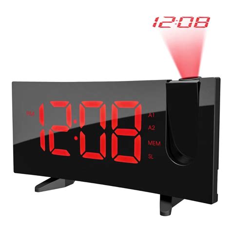 VicTsing Projection Alarm Clock Curved Screen Projection Clock
