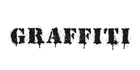 Graffiti Lettering On White Lettering Sprayed With Leak In Black Over