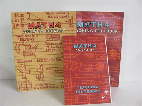 Math 4 Teaching Textbook Set Pre Owned 4th Grade Mathematics Textbooks
