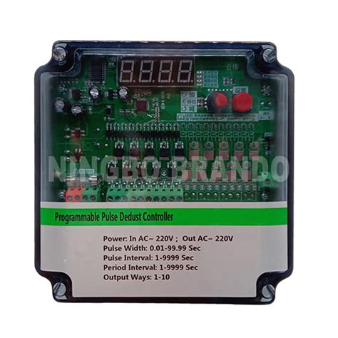 10 Lines Pulse Jet Valve Sequential Controller For Dust Collector Bag Filter Ac220v Input Ac220v